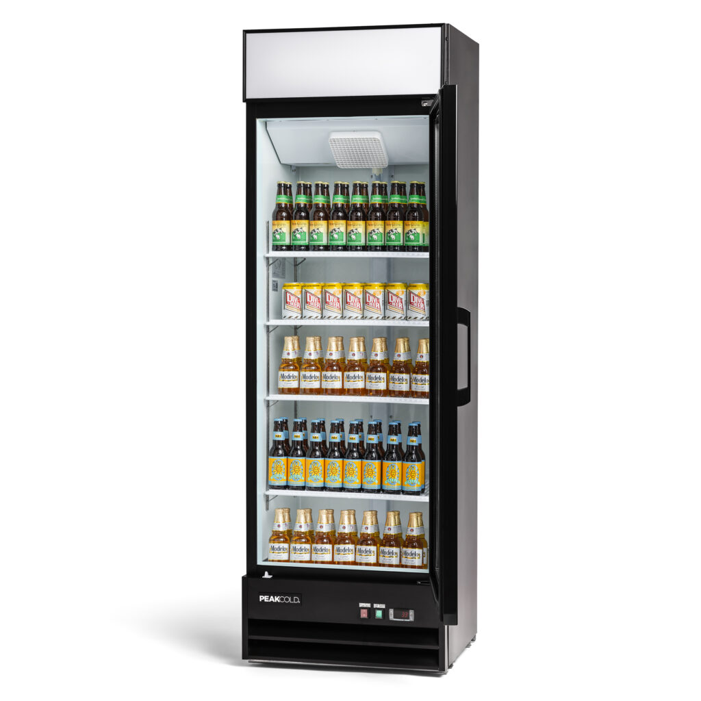 Glass Front Fridge: PeakCold Beverage Drink Display Cooler