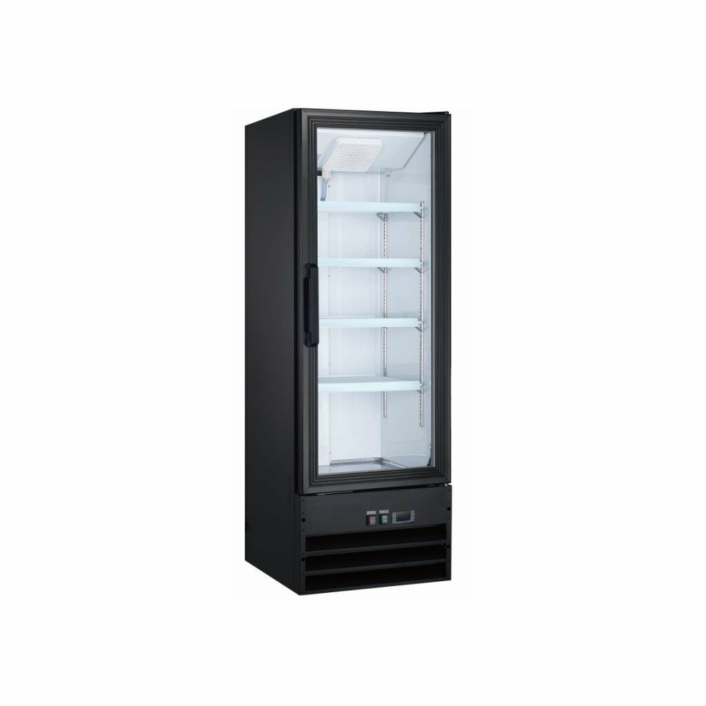 Small Drink Fridge; PeakCold Glass Door Mini Beverage Cooler