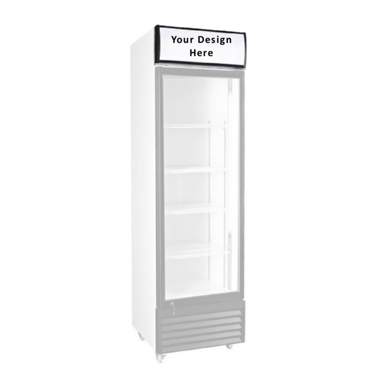 Custom Freezer Decal; Vinyl Canopy 1 Door Display Freezer