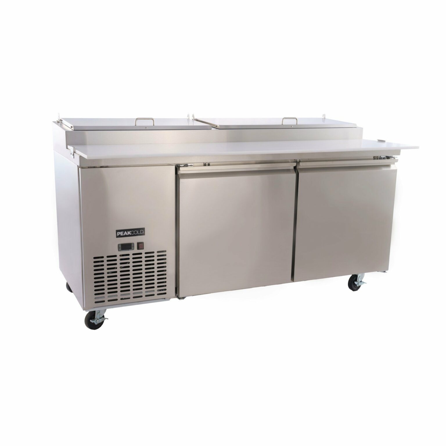 PeakCold Refrigerated 2 Door Pizza & Sandwich Prep Table