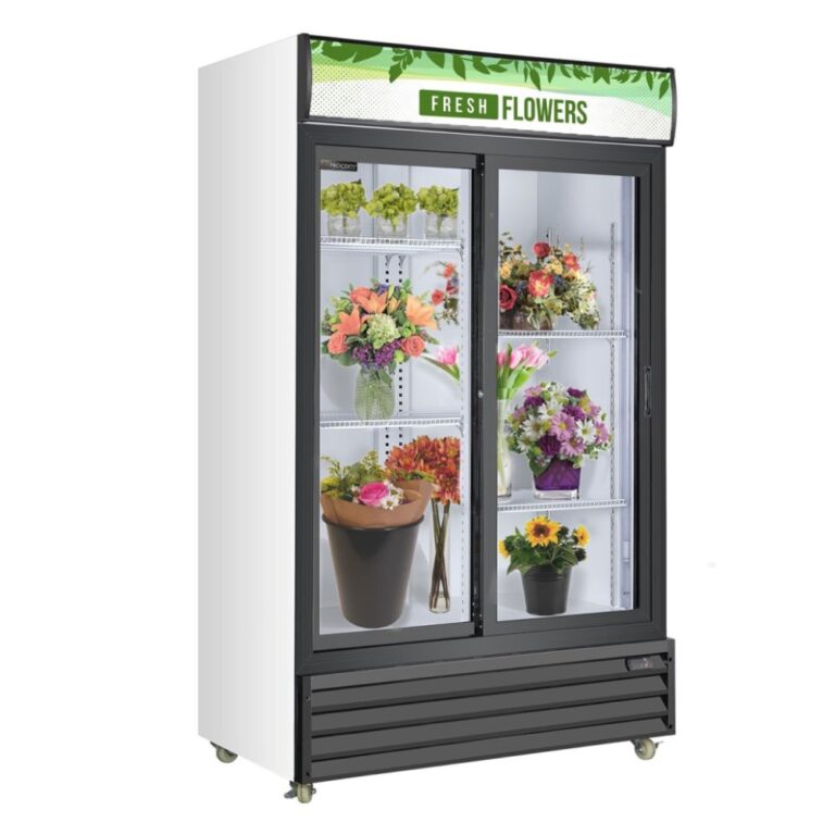 Sliding Door Flower Cooler for Sale: Procool 2 Door Glass Fridge