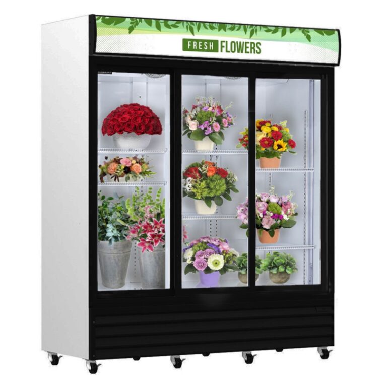 Commercial Flower Display Fridge with Sliding Doors; Ships Free!