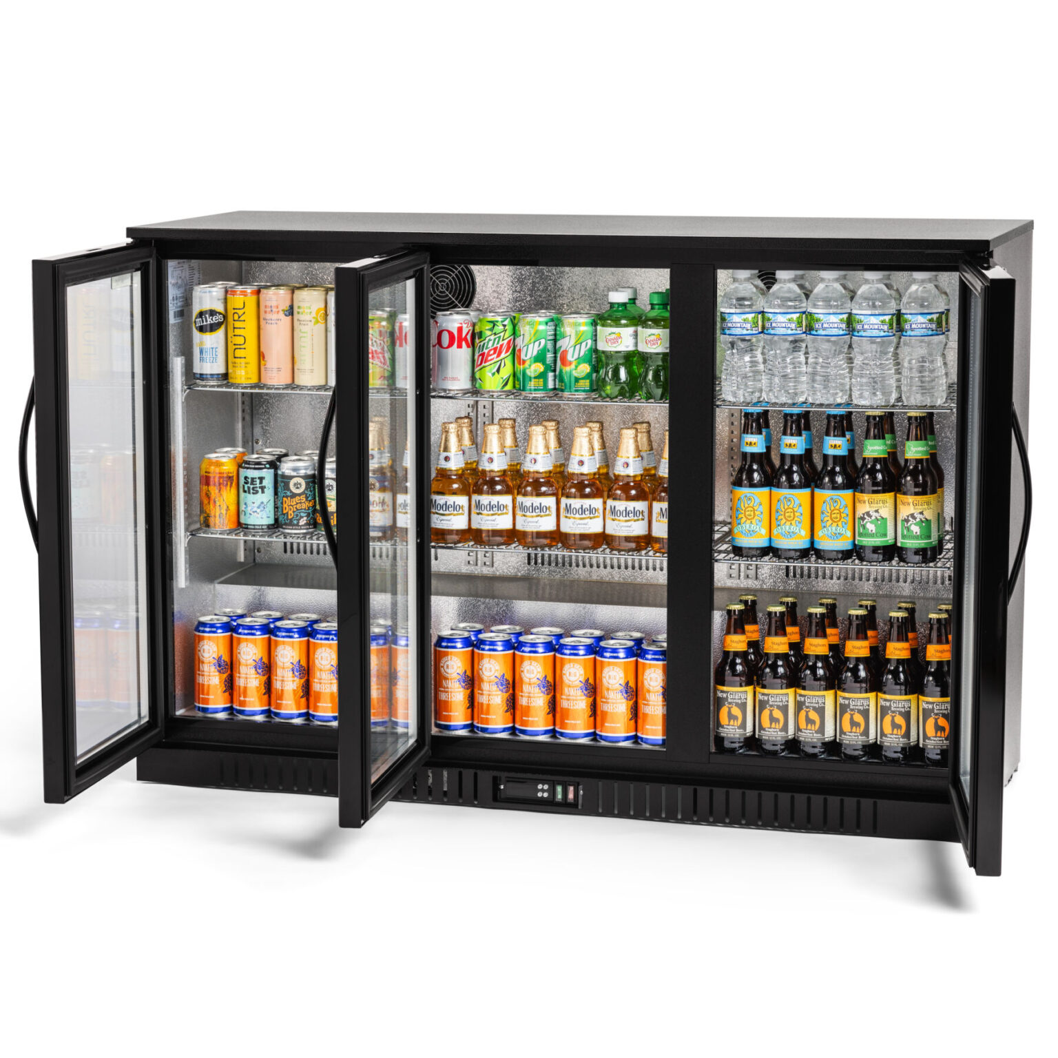 Procool 3-Door Back Bar Cooler | Black | For Sale