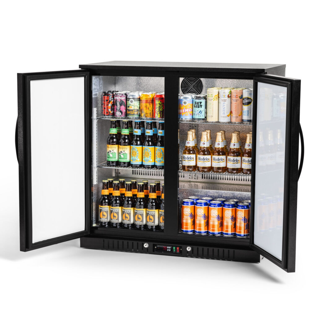 Procool 2-Door Black Beer Fridge | 36" Wide Back Bar Cooler