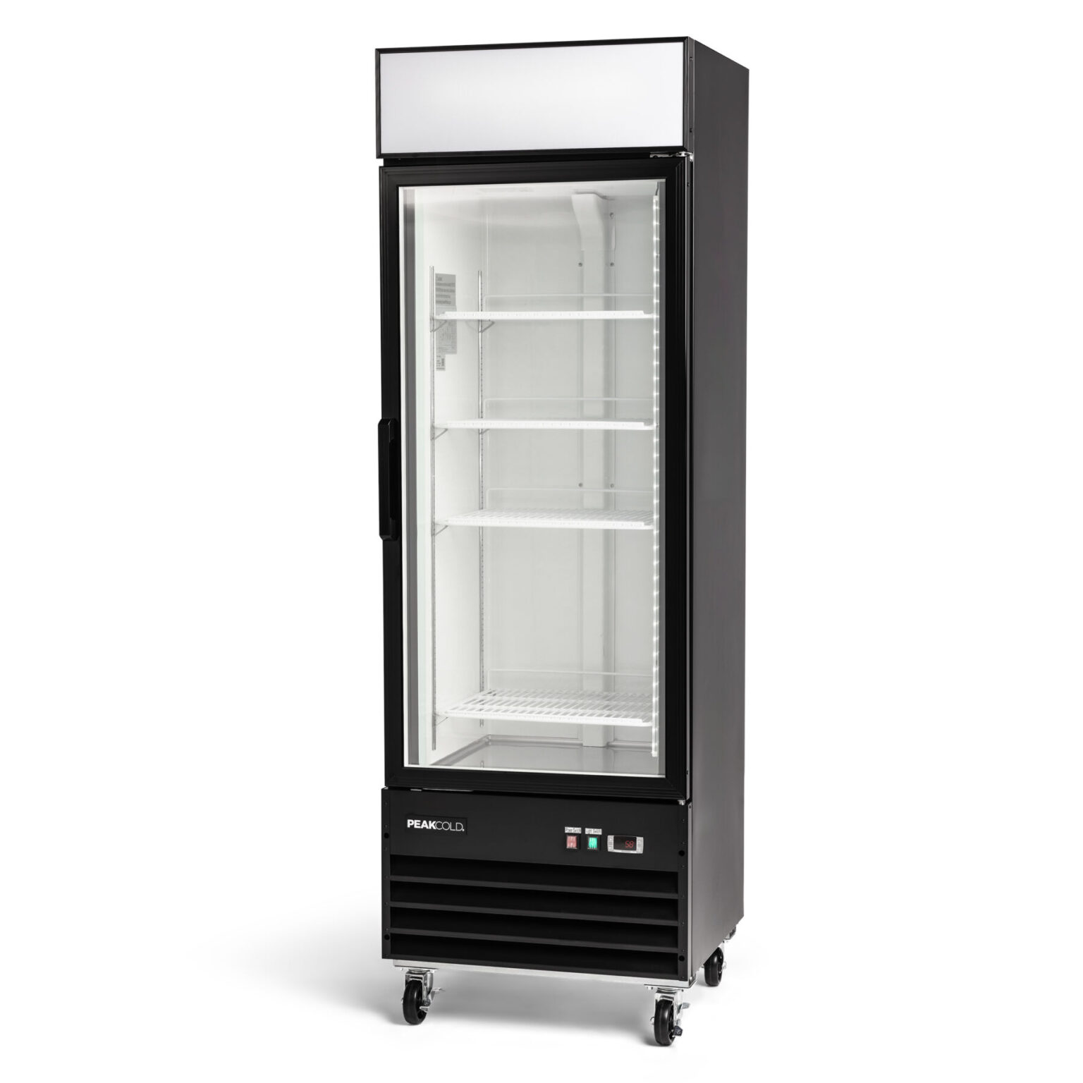 Upright Display Freezer; PeakCold Single Door - Ships Free