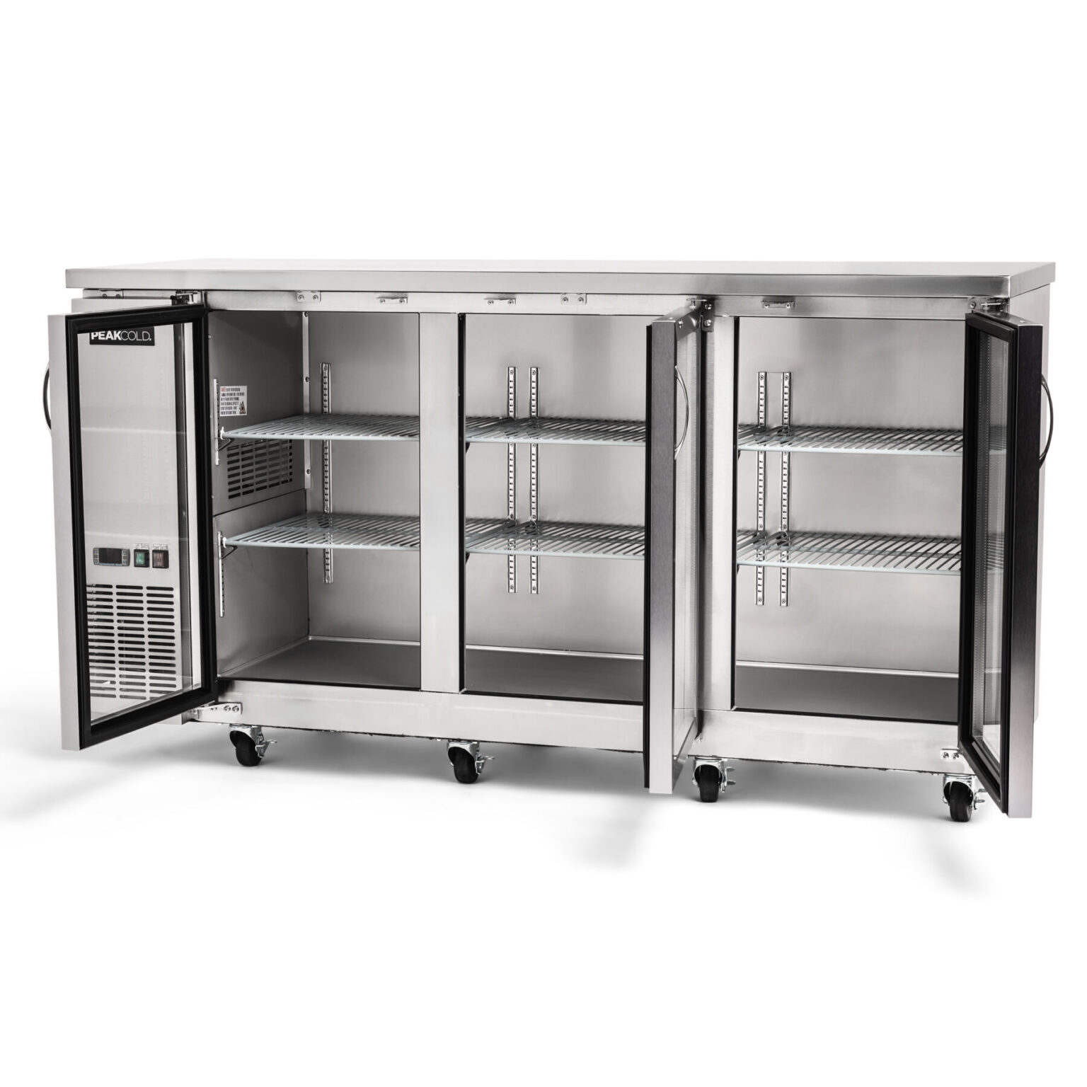 PeakCold 3 Door Beer Coolers for Sale: Stainless Glass Door