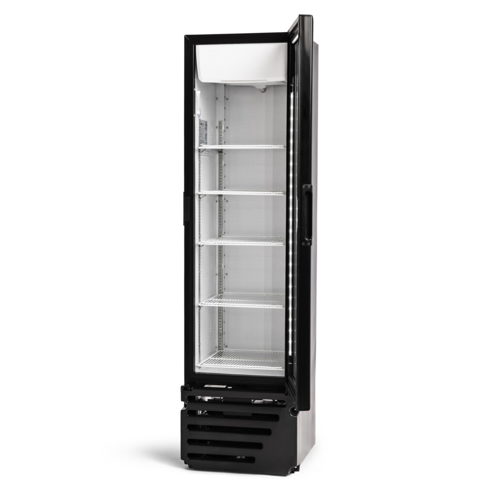 Slim Display Cooler; Premium Quality Narrow Beverage Fridge