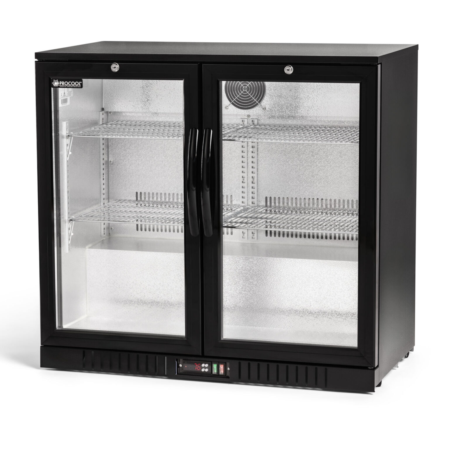 Procool Residential 2 Door Back Bar Cooler Black; Ships Free